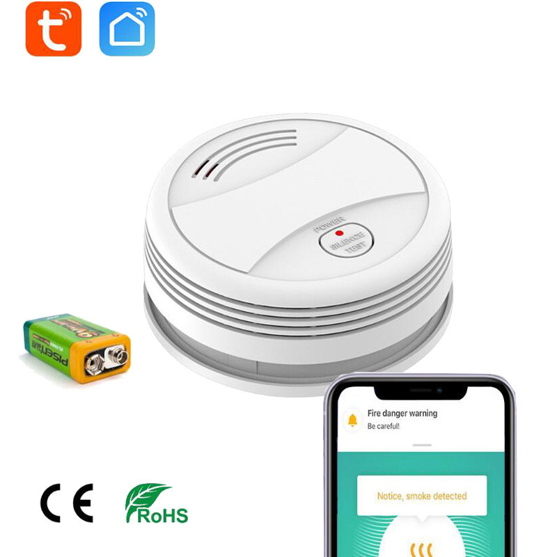 White Hotel Hospital 100mA 80dB Smoke Alarm Detector 5 Years Lifetime